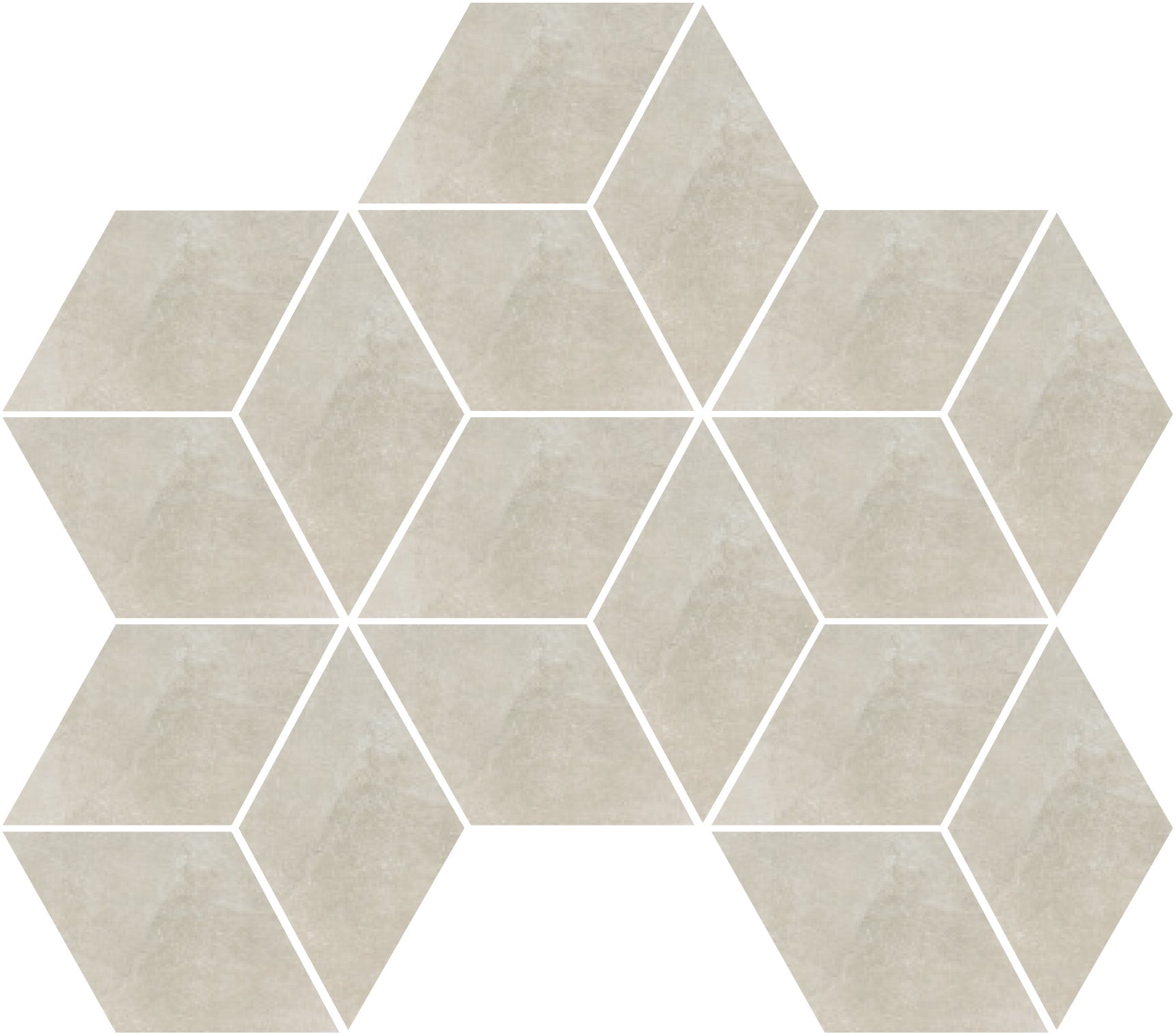RAK Fashion Stone - Beige - Rhomboid Mosaic – Porcelain Ceramics