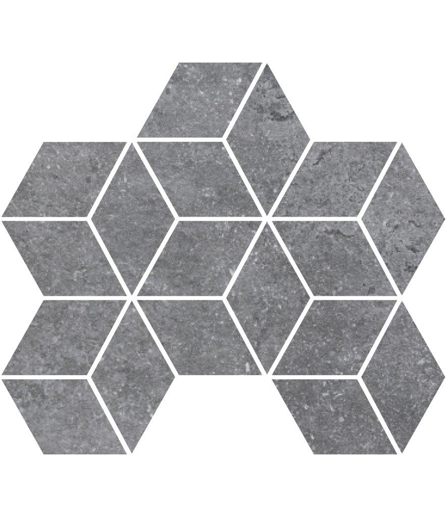 RAK Fashion Stone - Grey - Rhomboid Mosaic – Porcelain Ceramics